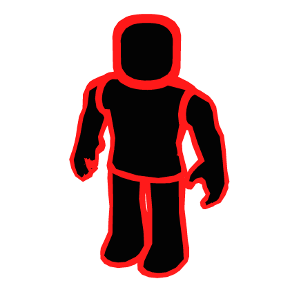 Aura Avatar Outline Merah Penuh - Roblox