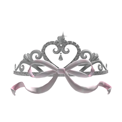 Princesse Kawaii mignonne Rosa Bow Tiara Argent - Roblox
