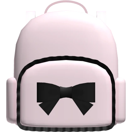 Cute Ruffled Backpack in Pink and Black | Roblox Item - Rolimon's