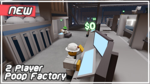ผู้เล่น 2 คน Poop Factory Tycoon - Roblox