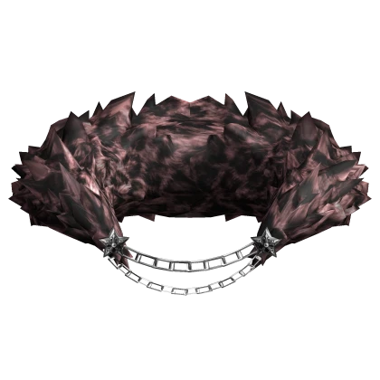 Faded Leopard Neck Fur Collar V2 w/ Chains | Roblox Item - Rolimon's