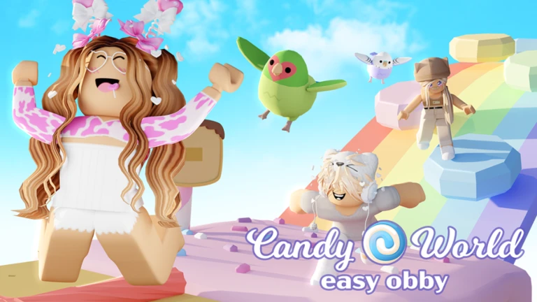 Candy World Obby Easy 690 etapas [ ¡Mascotas!] - Roblox