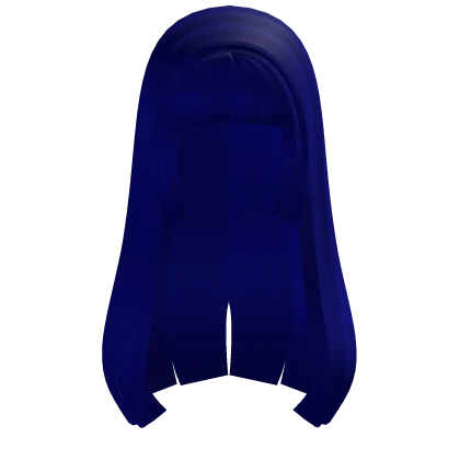 long straight hime cut in vkei navy blue | Roblox Item - Rolimon's