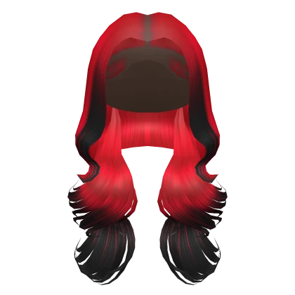 Wispy Middle Part In Red And Black Ombre | Roblox Item - Rolimon's