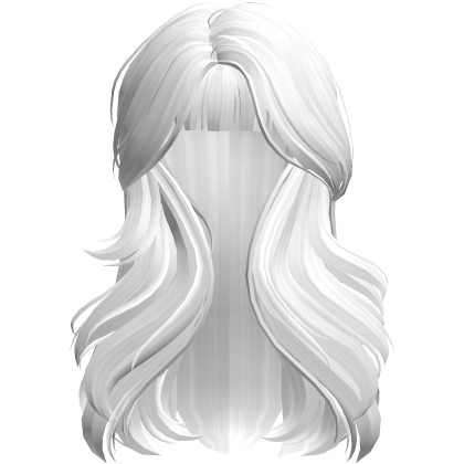 Cabello Preppy Ondulado Blanco con Bangs - Roblox