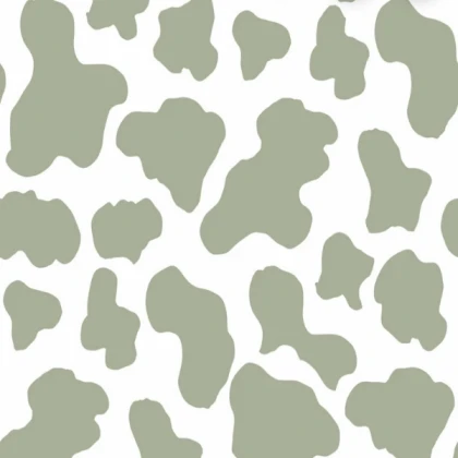 Aesthetic sage green cow print 💖