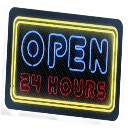 Open 24 Hour Sign