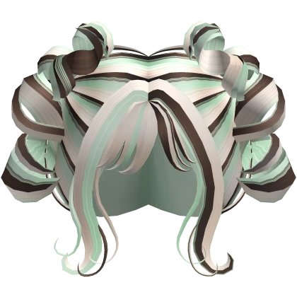 curly n swirly ethereal double buns - mint choco | Roblox Item - Rolimon's