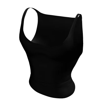 Drop Neck Muscle Tank Top – Black | Roblox Item - Rolimon's