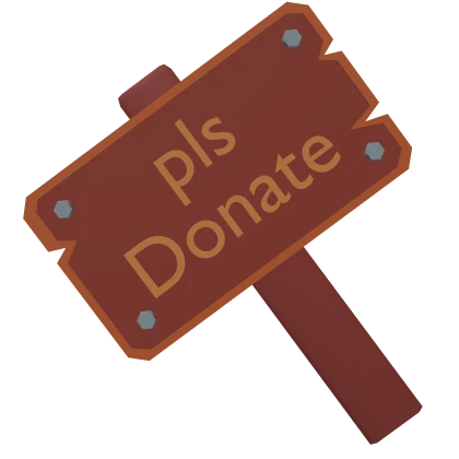 please donate sign