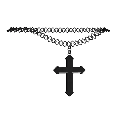 collar con cadena de cruz negra - Roblox