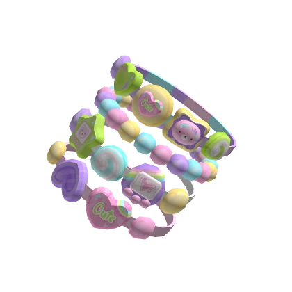 cute decora kandi harajuku rainbow bracelet | Roblox Item - Rolimon's