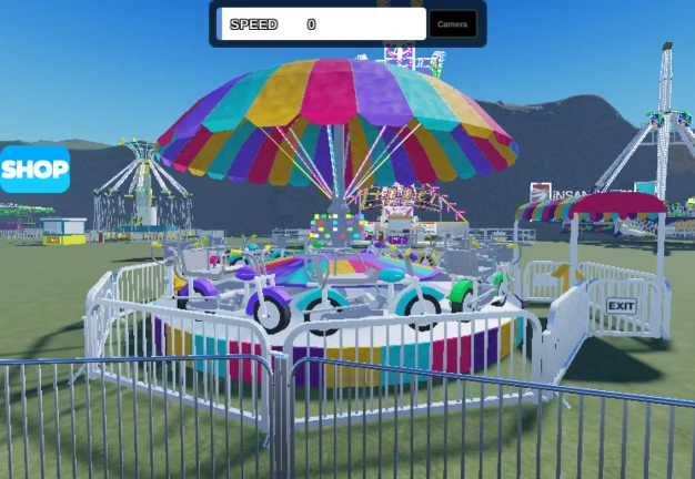 ¡Mega parque temático! ¡Feria divertida! Atracciones y montañas rusas ...