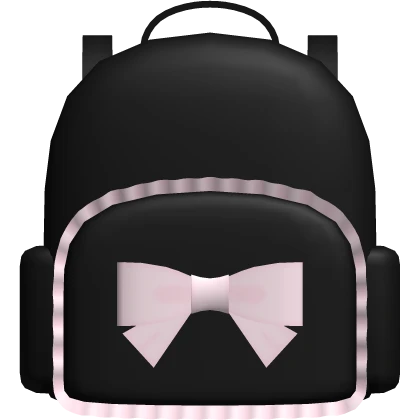 Cute Ruffled Backpack in Black and Pink | Roblox Item - Rolimon's