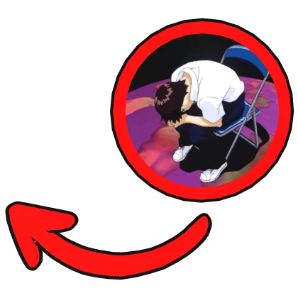 shinji ikari evangelion red meme circle pointing | Roblox Item - Rolimon's