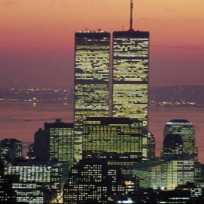 Sunset in NYC with WTC