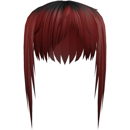 long side swept emo scene pigtails in red/black | Roblox Item - Rolimon's