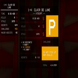 Ultrakill 1-4 P-rank screen