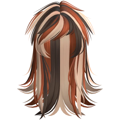 Emo Long Wispy Vkei Scene Wolfcut (Calico Cat) | Roblox Item - Rolimon's