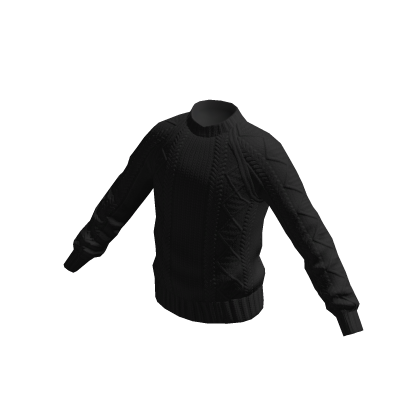 Knit Sweater - Black - Roblox