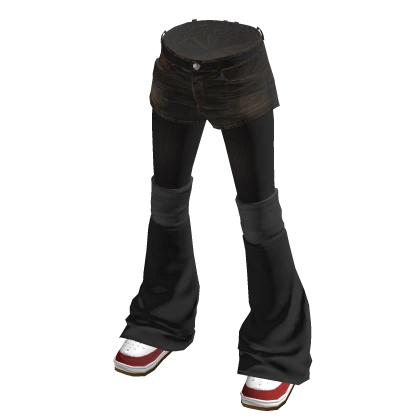 💗ACUBI VINTAGE DENIM LAYERED KNIT WARMERS_BROWN | Roblox Item - Rolimon's