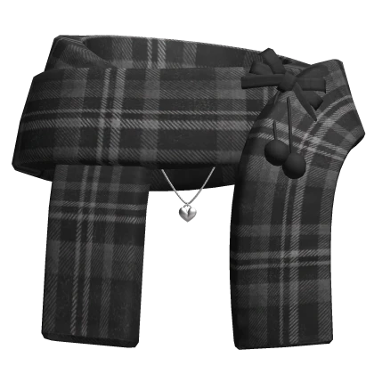 Black Plaid Scarf w/ Necklace | Roblox Item - Rolimon's
