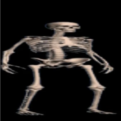 Flattened Skeleton in a black background