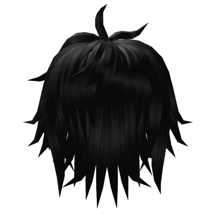 Black Messy Scene Wolf cut Hair | Roblox Item - Rolimon's
