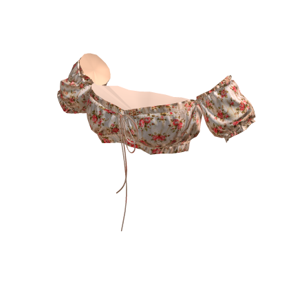 Floral Spring Cottage Peasant Puff Sleeve Top | Roblox Item - Rolimon's