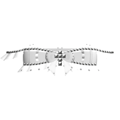 white gothic emo studded ruffled off shoulder top | Roblox Item - Rolimon's