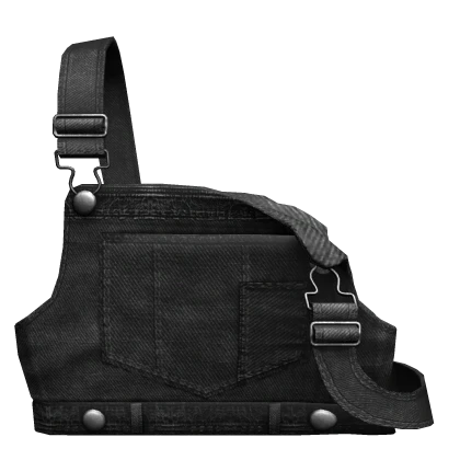 Denim Overalls Shoulder-Off Top 3.0 - Black | Roblox Item - Rolimon's