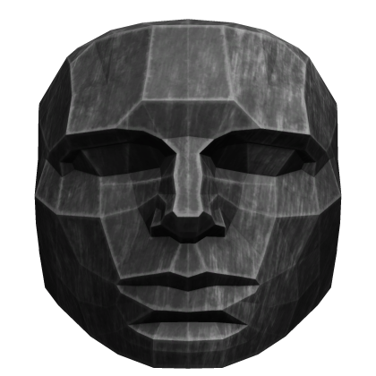 Black Stone Polygon Mask - Roblox