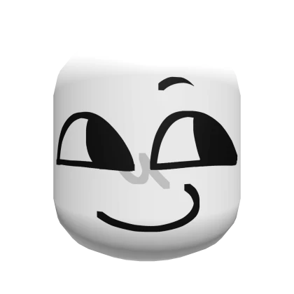 Mischievous Silly Smirking Goober Face [White] | Roblox Item - Rolimon's