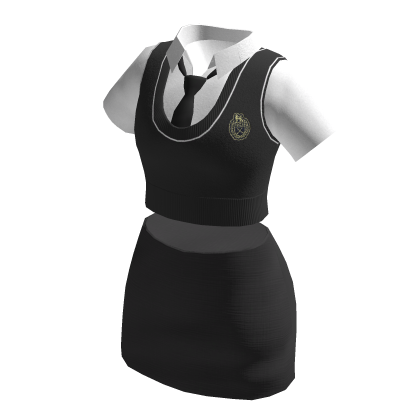 Uniforme escolar corto (negro) - Roblox