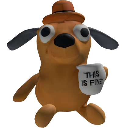 This Is Fine Dog Shoulder Pal Meme | Roblox Item - Rolimon's