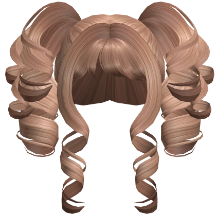 Voluminous Curly Gyaru Pigtails (Chestnut) | Roblox Item - Rolimon's