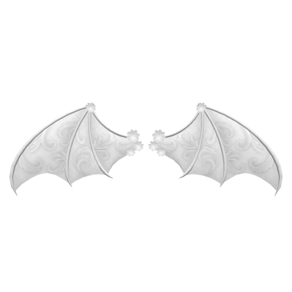 Floral Bat Wings - white | Roblox Item - Rolimon's