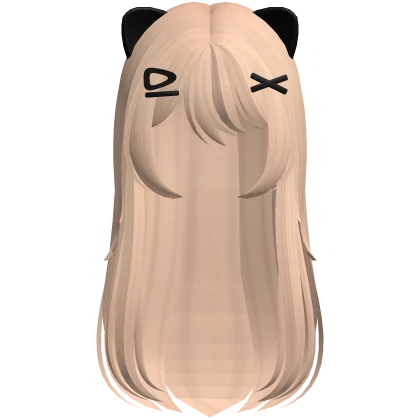 straight long emo moe goth cat hair blonde | Roblox Item - Rolimon's