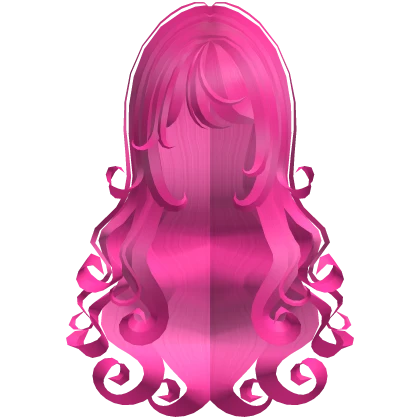pretty princess curls hair in hot pink | Roblox Item - Rolimon's