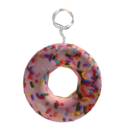 Pink Sprinkle Donut Keychain | Roblox Item - Rolimon's
