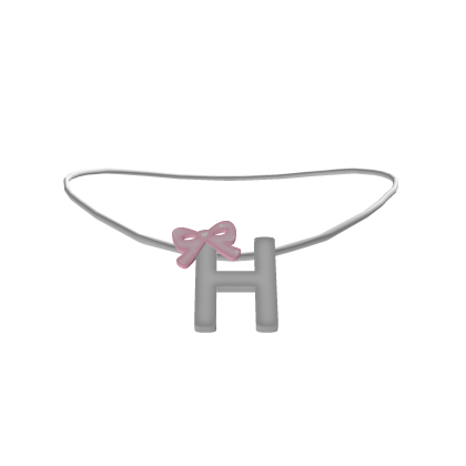 collar inicial de plata - H - Roblox