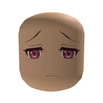 Sad Girls Anime Face Pink | Roblox Item - Rolimon's
