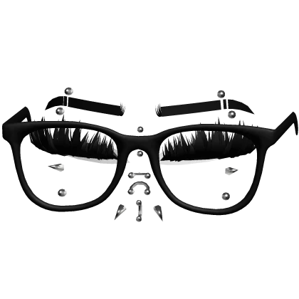 punk lashes w glasses + piercings | Roblox Item - Rolimon's