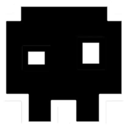 Black and white gd skull icon