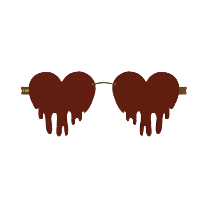 Drippy heart sunshades (Red) | Roblox Item - Rolimon's