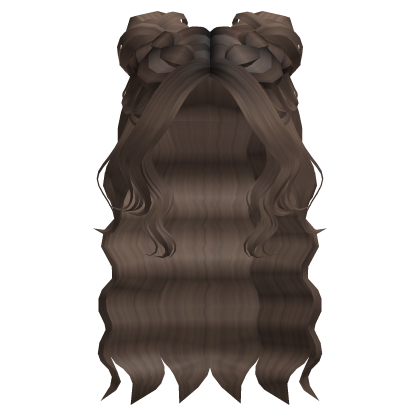 Rambut Preppy Braided Buns (Coklat) - Roblox