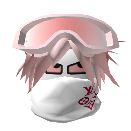 Pink dashi wearing snow goggles with LV Y2K symbol | Roblox Item ...