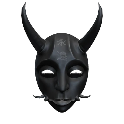🎭 Cursed Japanese Oni Woman Mask in Black | Roblox Item - Rolimon's