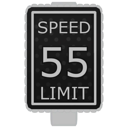 cutesy construction speed limit sign in black | Roblox Item - Rolimon's