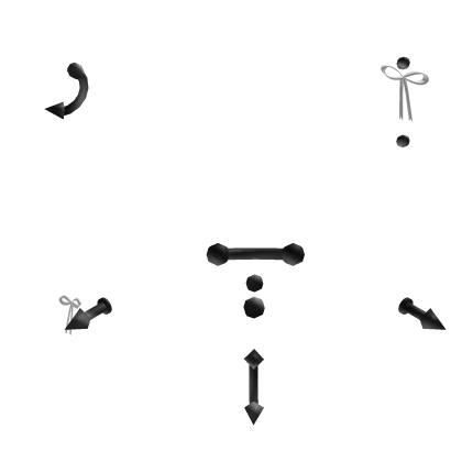 goth coquette black bow piercing set | Roblox Item - Rolimon's